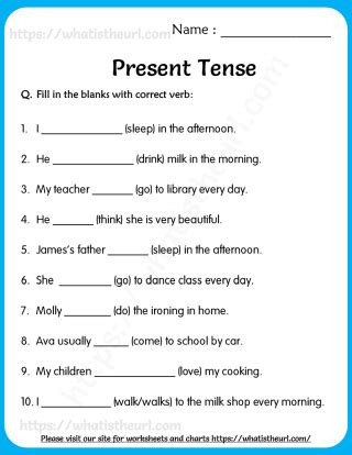 Verb Tenses Fill In The Blank Worksheets WorksheetsCity
