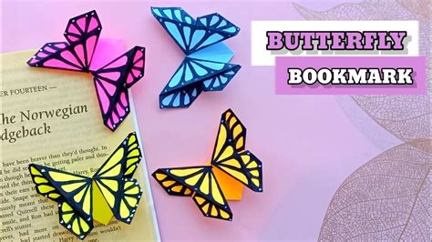 ORIGAMI BUTTERFLY BOOKMARK Origami Paper Craft Bookmark Ideas How To