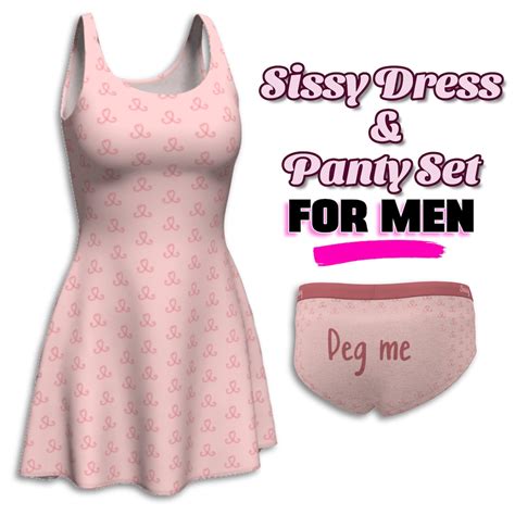 Sissy Dress And Peg Me Sissy Panty Set For Men Sissy Training Femdom Dress And Tucking