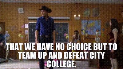 Yarn That We Have No Choice But To Team Up And Defeat City College