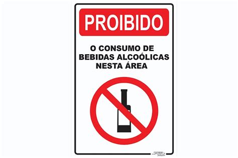 Placa Proibido o Consumo de Bebidas Alcoólicas Nesta Área Afonso Adesivos