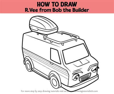 How To Draw R Vee From Bob The Builder Bob The Builder Step By Step