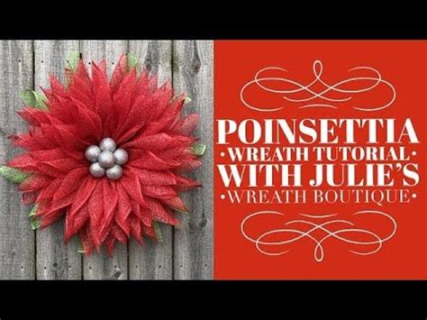 How To Make A Poinsettia Wreath Poinsettia Flower Christmas Wreath
