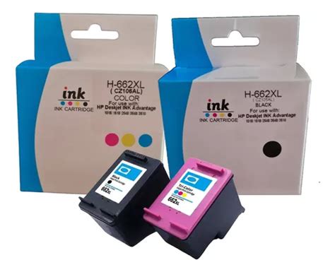 Pack 2 Cartuchos De Tinta Genéricos Compatibles Hp 662xl Envío gratis