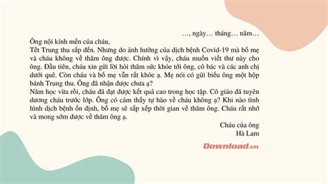 Tập làm văn lớp 3 Viết một bức thư ngắn cho người thân 30 mẫu Những