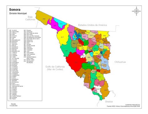 Mapa Del Relieve De Sonora Imprimible Y Descargable