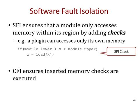 ppt control flow integrity and software fault isolation powerpoint presentation id 1579347