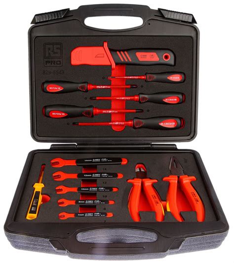 RS PRO 14 Piece Engineers Tool Kit With Case VDE Approved RS