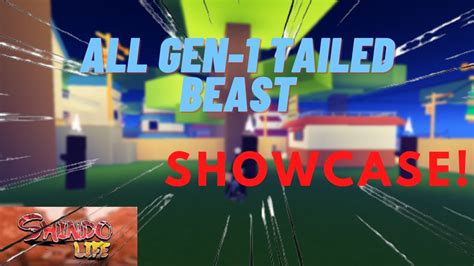 All GEN 1 Tailed Beast Showcase Shindo Life Roblox YouTube