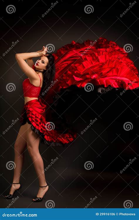Señora En Flamenco Gitano Del Baile Del Traje Foto de archivo Imagen