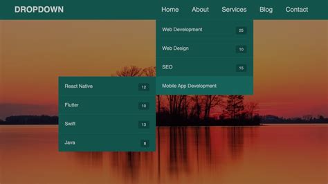 how to make responsive drop down menu html and css youtube