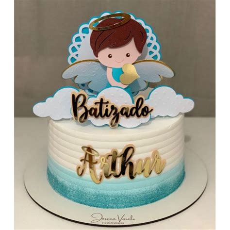 Topo De Bolo Batizado Batismo Shopee Brasil