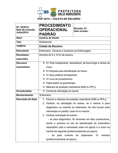 PROCEDIMENTO OPERACIONAL PADRÃO