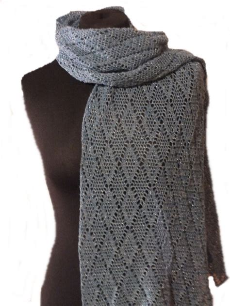 Schal häkeln elegante Stola mit Lochmuster