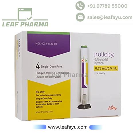 Trulicity Dulaglutide 0 75mg 0 5ml Pen At Rs 4395 Box In Surat ID