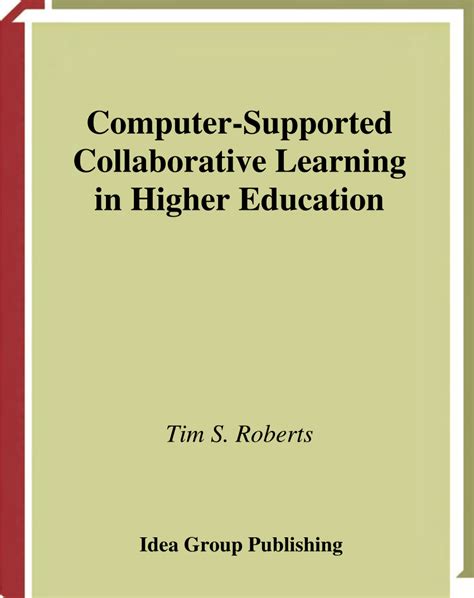 pdf computer supported collaborative learning in higher education an introduction
