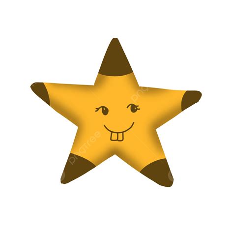 Estrela Amarela Pintada à Mão PNG Estrela Amarelo Pintado à Mão