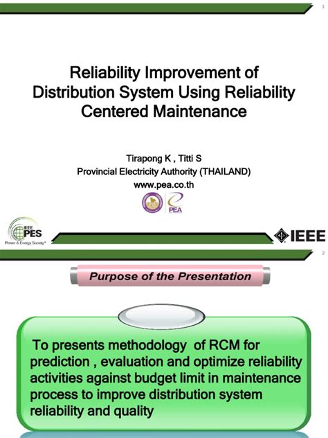 reliability improvement of distribution system using rcm pdf reliability engineering
