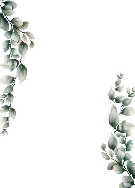 Watercolor Eucalyptus Leaf Frame 10978288 PNG