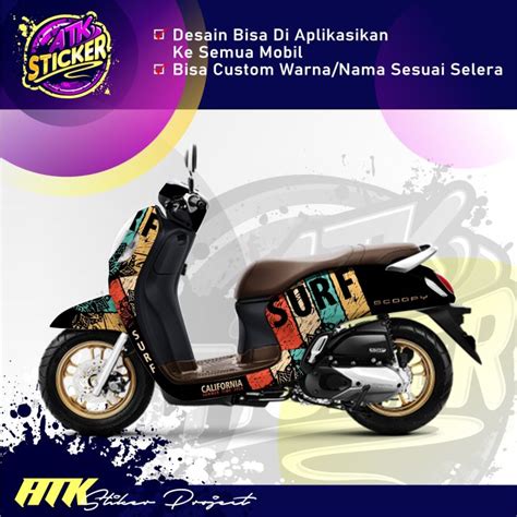 TERMURAHH Decal Scoopy 2021 Full Body Full Blok Sticker Scoopy