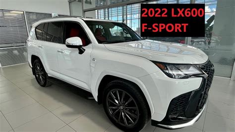 2022 LEXUS LX600 F SPORT IN WHITE WITH RED INTERIOR YouTube