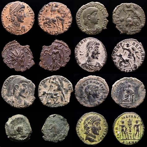 Empire romain Lot of 8 Roman Æ coins incl Hispania Catawiki