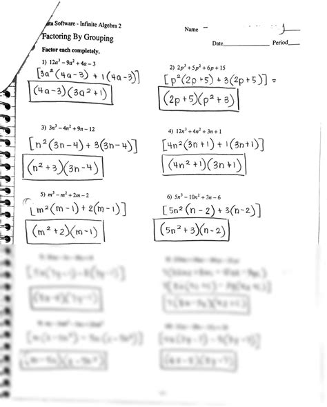 Solution Kuta Software Infinite Algebra Factoring By Grouping
