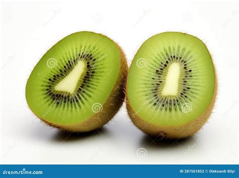 Ripe Whole Kiwi Fruit And Half Kiwi Stock Photo Image Of Full