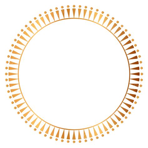 Golden Circle Frame Border Clipart Golden Gold Circle PNG And Vector
