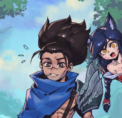 Ahri And Yasuo League Of Legends Drawn By Phantom Ix Row Danbooru