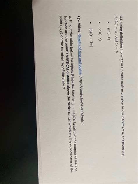 solved q4 using definitions from q2 or q3 write each