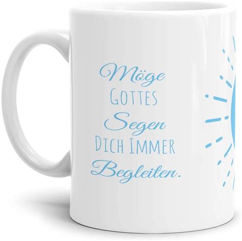 Tassendruck Geschenk Tasse Zur Konfirmation M Ge Gottes Segen Dich