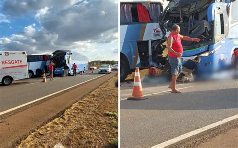 Acidente Entre Dois Nibus Causa Morte De Motorista E Deixa Dezenas De