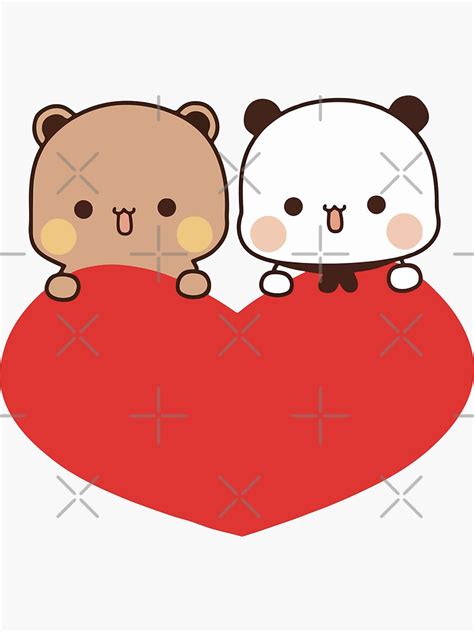 Cute Panda Bear Love Bubu And Dudu Sticker For Sale By Dev Ilyass