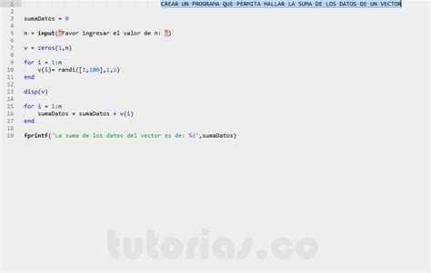 arrays matlab suma datos vector
