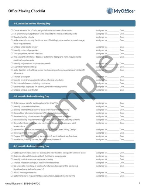 Office Relocation Checklist Plan It Before Moving It Myoffice