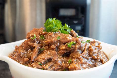 Slow Cooker Shredded Beef And Gravy Fast And Slow Cooking