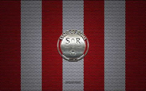 Stade De Reims Logo French Football Club Metal Emblem Red And White