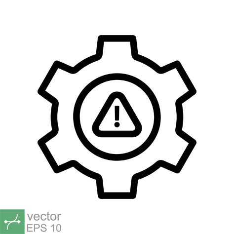 Sistema Error Icono Sencillo Contorno Estilo Riesgo Alerta Falla