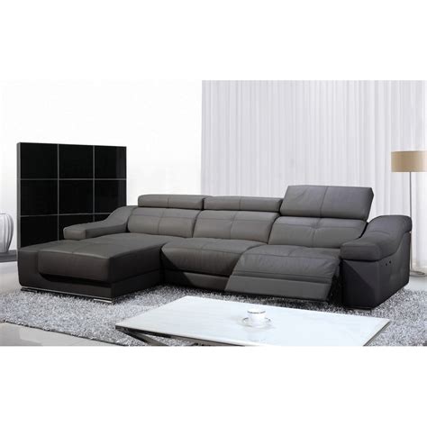 Canapé d angle double relax en cuir de buffle italien de luxe 5 places