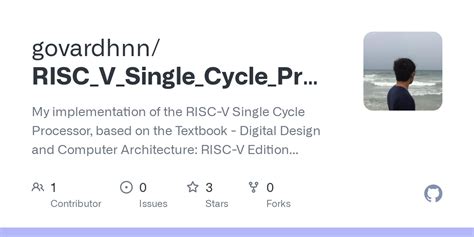 github govardhnn risc v single cycle processor