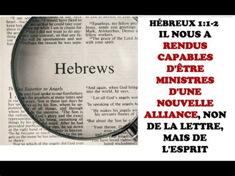 IL NOUS A RENDUS CAPABLES D ÊTRE MINISTRES D UNE NOUVELLE ALLIANCE