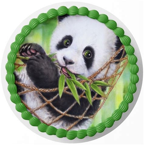 Opłatek na Tort Panda w Dekoracje tortów i ciast Allegro