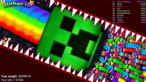 Slither Io A I Rainbow Creeper Vs Tiny Pro Snakes Epic Skin Slitherio