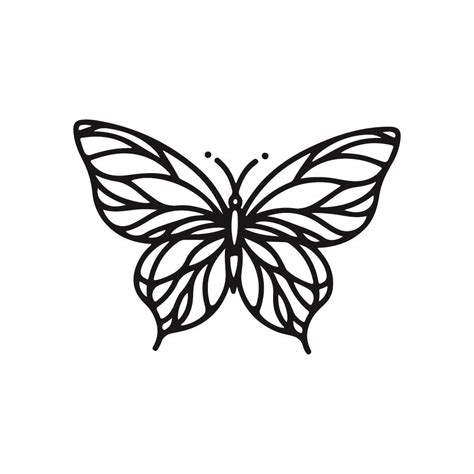 Free Silhouette Butterfly SVG Black And White SVG Vector File For