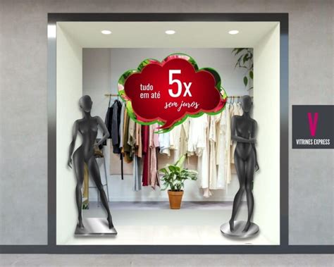 Adesivo de Vitrine Primavera Verão Tropical Promoção Nuvem Vitrines