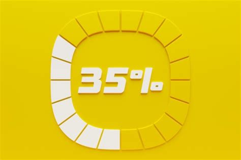 Elemento de gráfico infográfico con porcentaje de ilustración realista