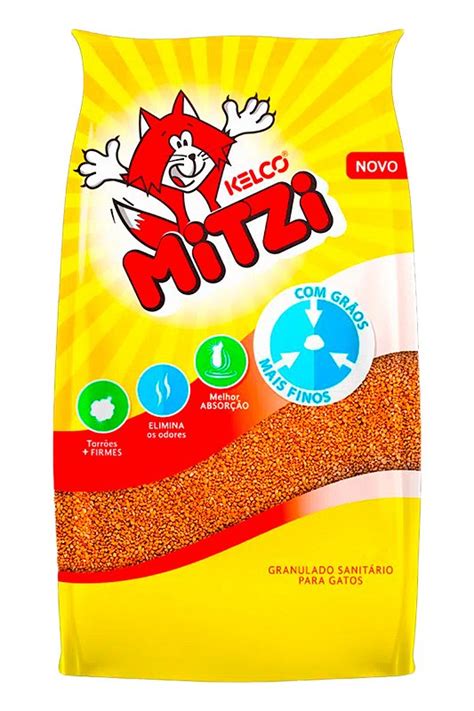 Areia para Gatos Mitzi Kelco Granulado Sanitário 4kg Pet Shop