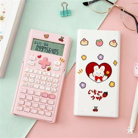 10 Mẫu trang trí máy tính Casio handmade bằng sticker màu nước đẹp