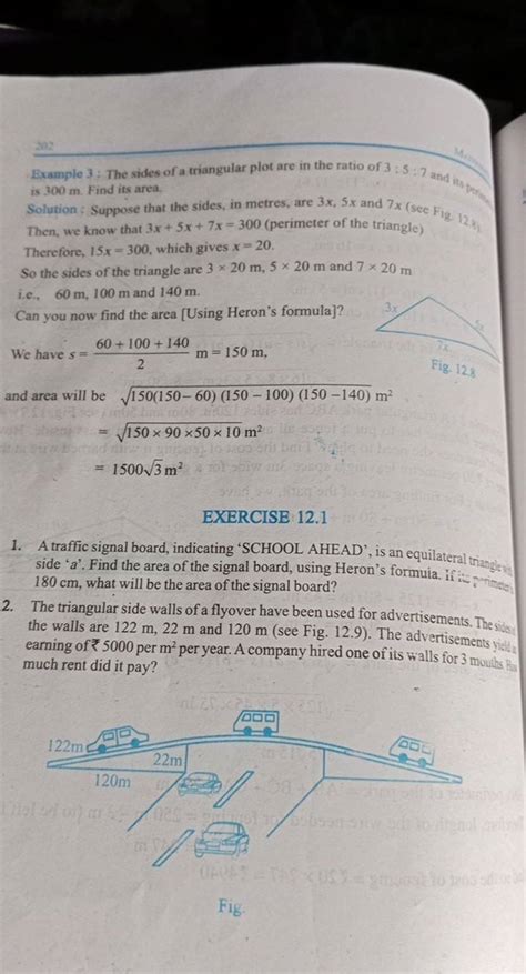 example 3 the sides of a triangular plot are in the ratio of 3 5 7 and i